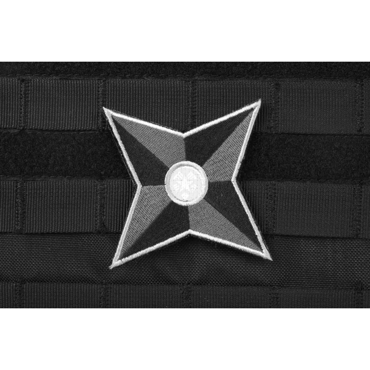 AMS Tactical Ninja Star Patch - BLACK/ SWAT - Hi-Fidelity Patch Series ...